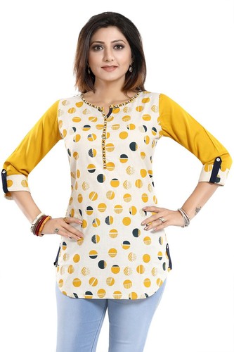 Women Ethnic Kurti Tunic Short Kurta Ethnic Shirt Dress Printed Cotton ...