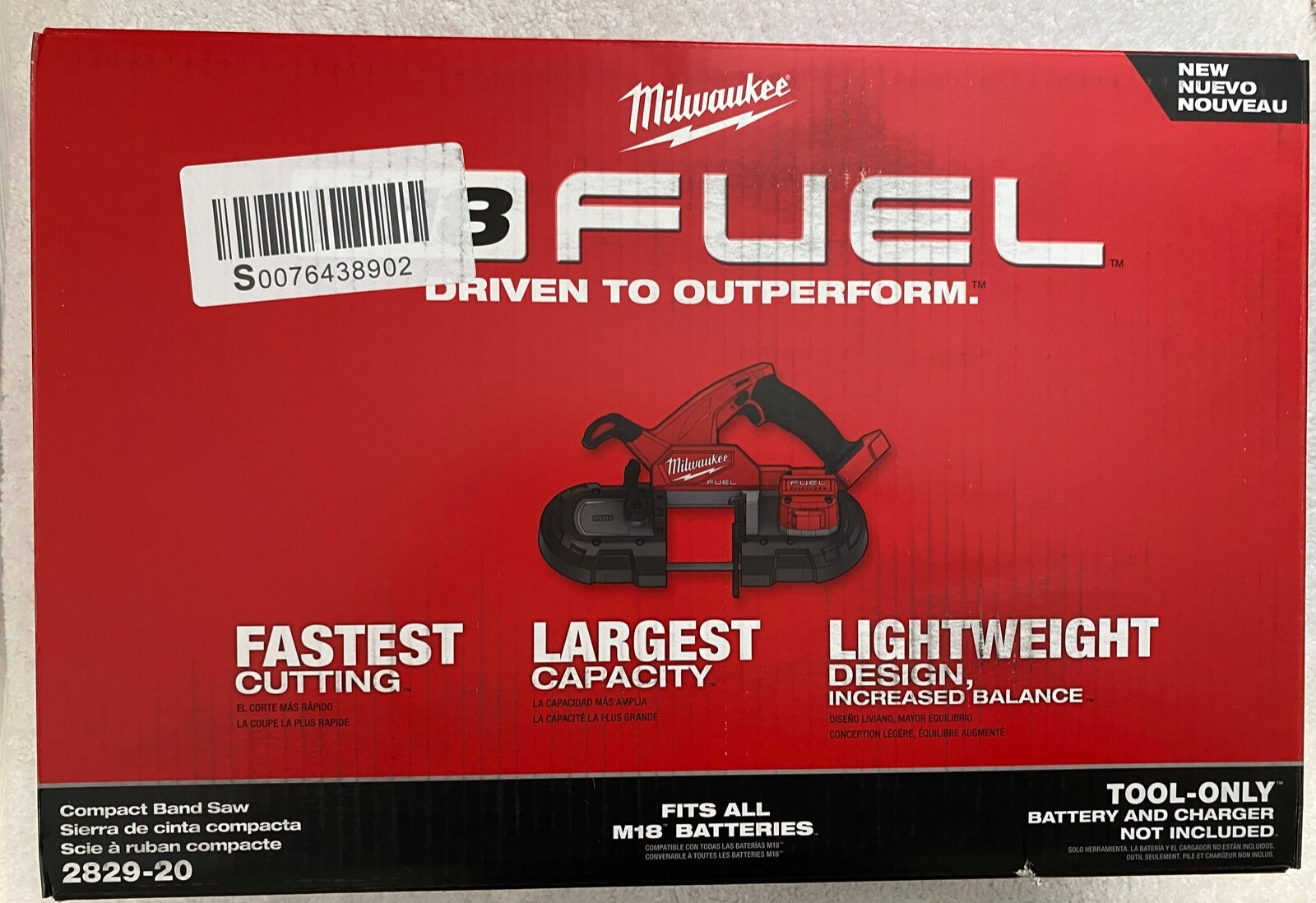 New Milwaukee Fuel 2829-20 18V M18 Compact Variable Speed Band Saw NIB ...