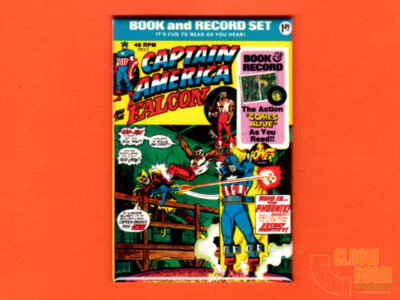 Captain America and the Falcon Power Records cover 2x3" fridge/locker ...