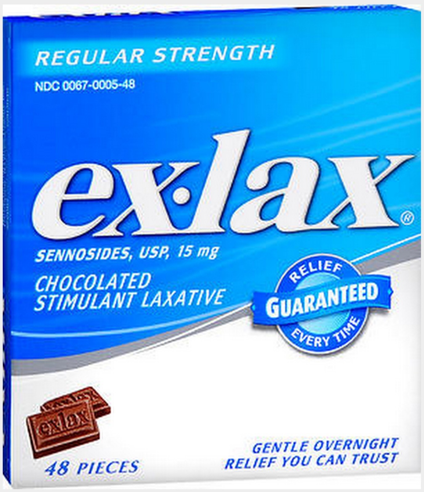 Ex Lax Chocolate Pieces Regular Strength 48 ct ^^ 797142702663| eBay