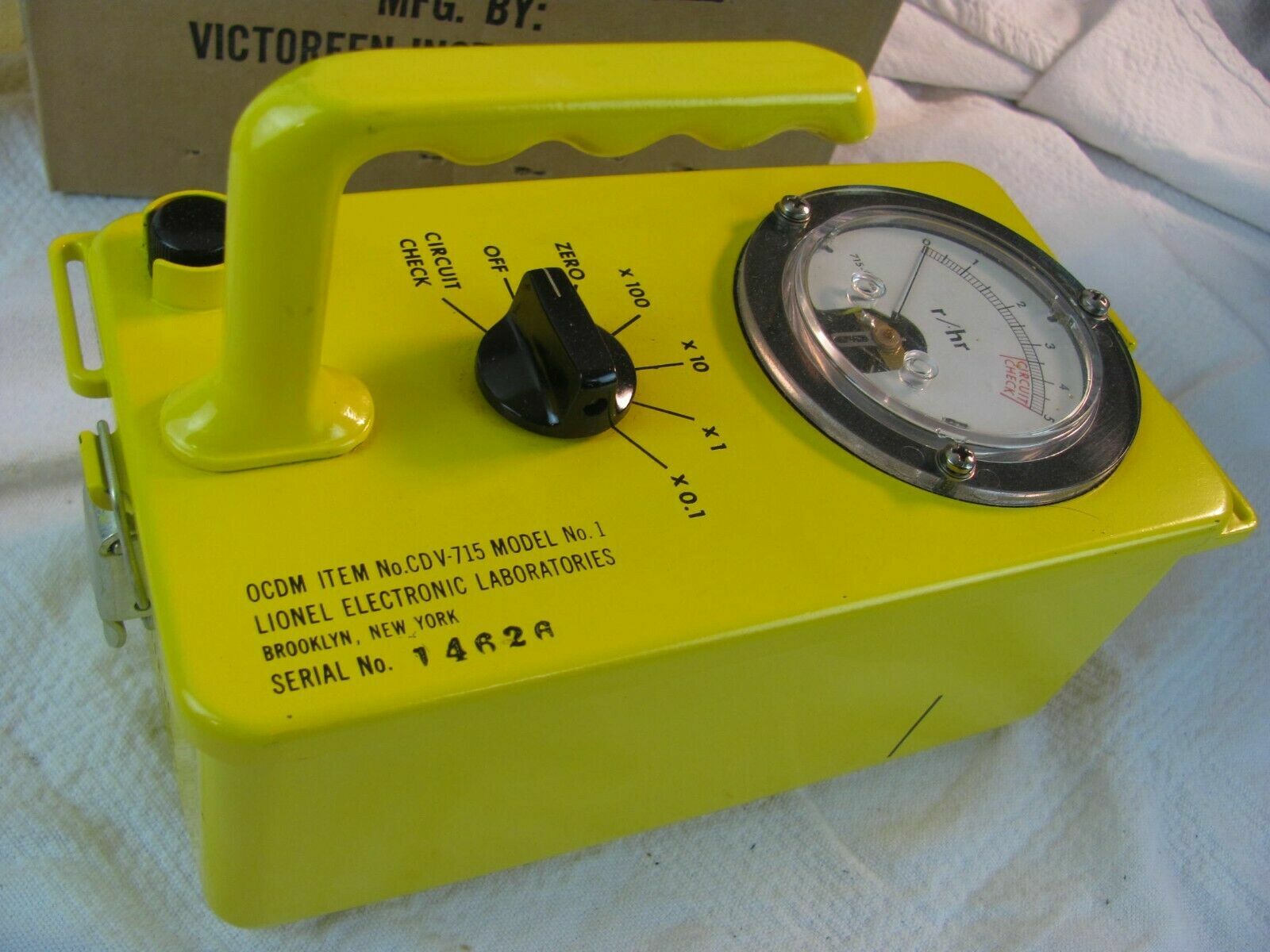 CALIBRATED CDV-715 Survey Meter-Victoreen/Lionel/Landers, Pass All ...