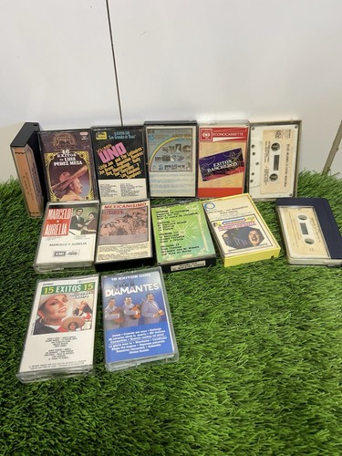 LOT of 13 Vintage Spanish Latin Mexican CASSETTE TAPES Musica Mexicana ...