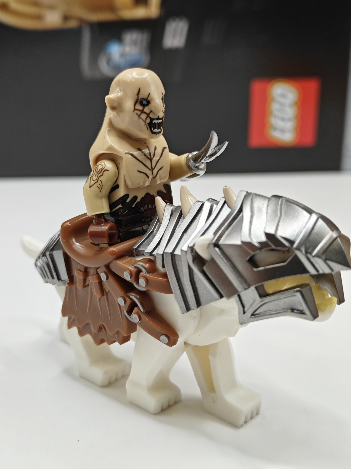 NEW LOTR Azog with Armored Warg Matriarch Custom Lego Minifigure The ...
