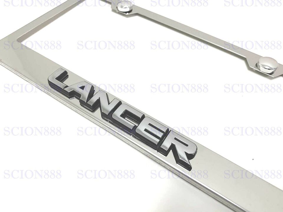 1pc 3D LANCER Emblem Badge Stainless Steel Chromed Metal License Plate ...