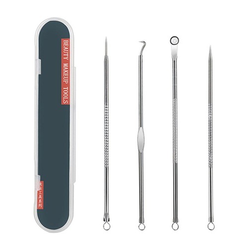 4Pcs Steel Comedone Extractor Tool Acne Removal Kit Blackheadღ | eBay UK