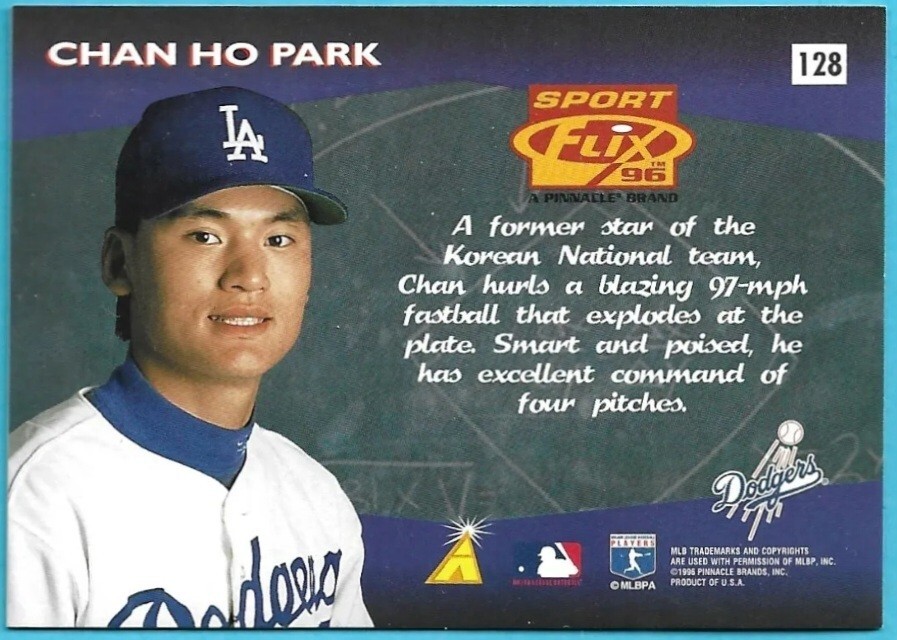 1996 SPORTFLIX ROOKIE #128 CHAN HO PARK BASEBALL RC CARD | eBay