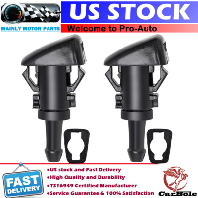 Pair 2007-2012 For Dodge Caliber Windshied Wiper Washer Nozzle Spout ...