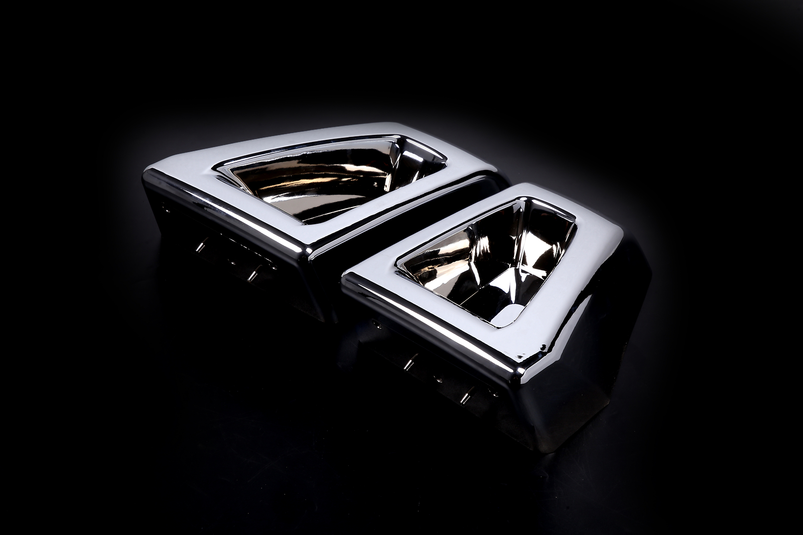Fit For 2003-09 HUMMER H2 Front Bumper End Cap Gloss Chrome Replace ...