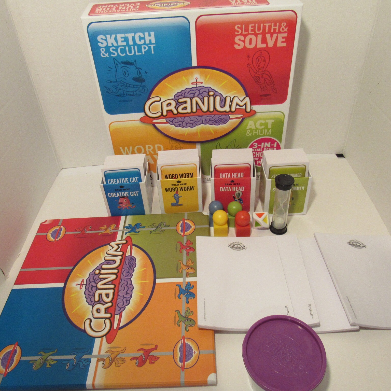 Hasbro Cranium 3-in-1 Game Board (2014), Ages 16+. 600 Cards With 16 ...