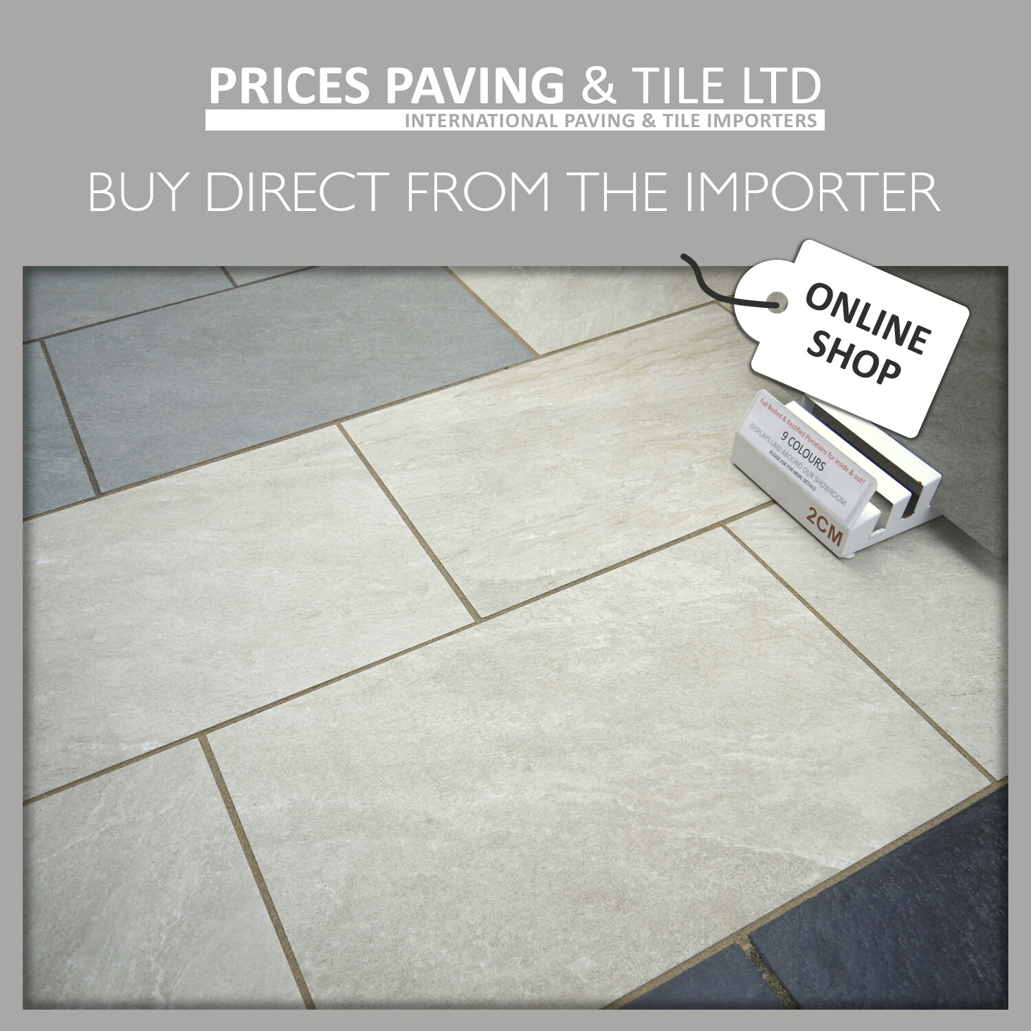 Porcelain Paving Full Bodied Rectified Stone Effect Slabs 900x600mm 8 ...