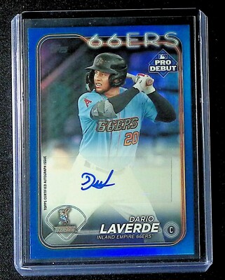 DARIO LAVERDE AUTO 2024 TOPPS PRO DEBUT #PD-38 BLUE /150 | eBay