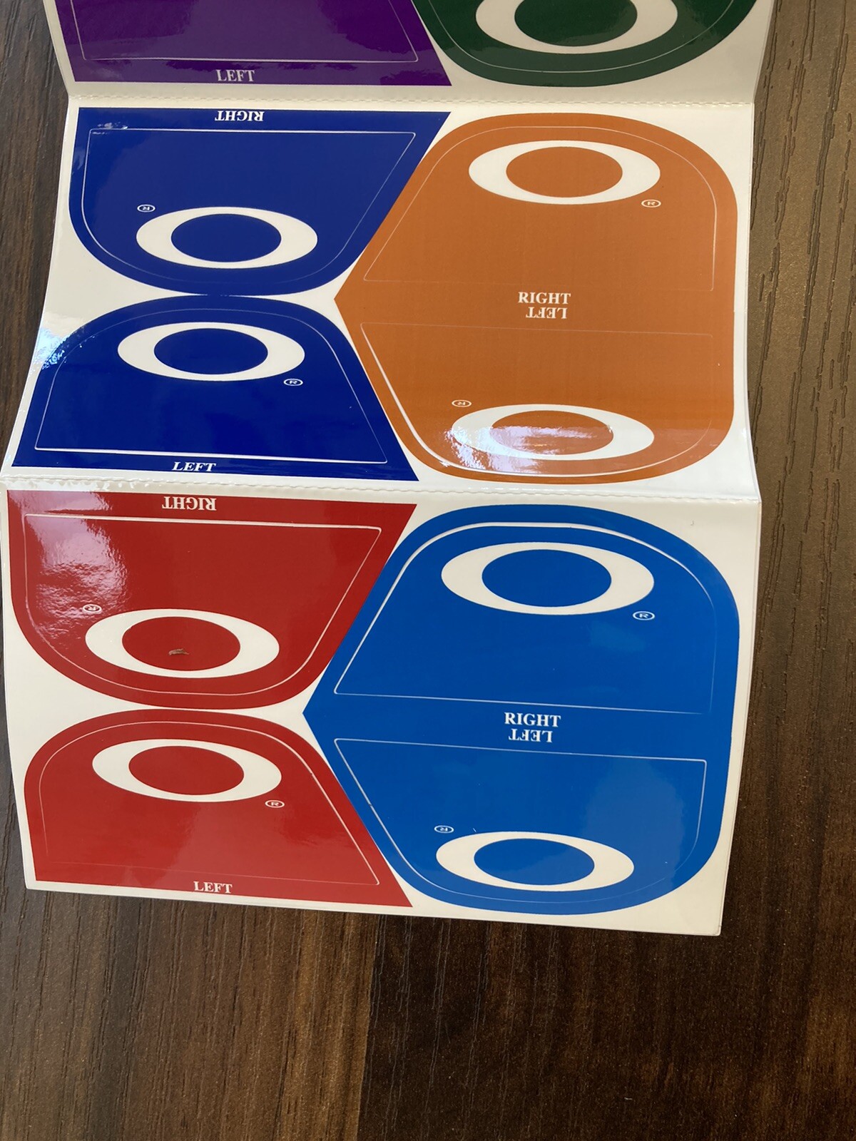 Oakley Football Helmet Visor Decal Tab Full Sheet Of 12 Colors | eBay