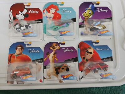New HOT WHEELS DISNEY CHARACTER CARS SERIES 6!!!SET OF 6 CARS!! | eBay