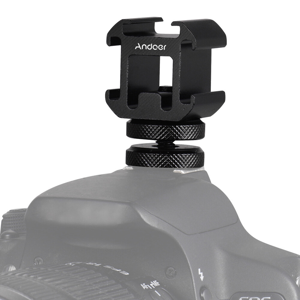 Andoer 3 Cold Shoe Mount Adapter For Son Y Video Light DSLR Hot Shoe ...