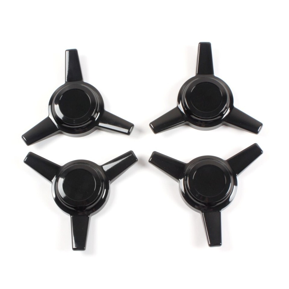 Tribar Knock Off Spinner Arm Zinc Alloy Wheel Rim Center Caps Black Set ...