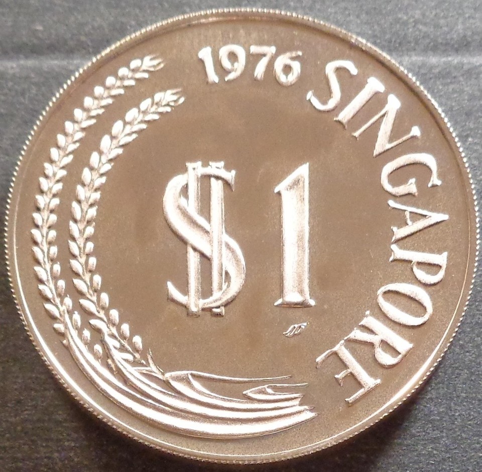 Singapore, Silver PROOF 1 Dollar, 1976, lustrous | eBay