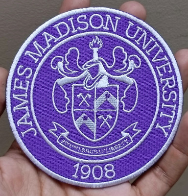 James Madison University Logo Iron On Patch - Sew Patch - Embroidered ...