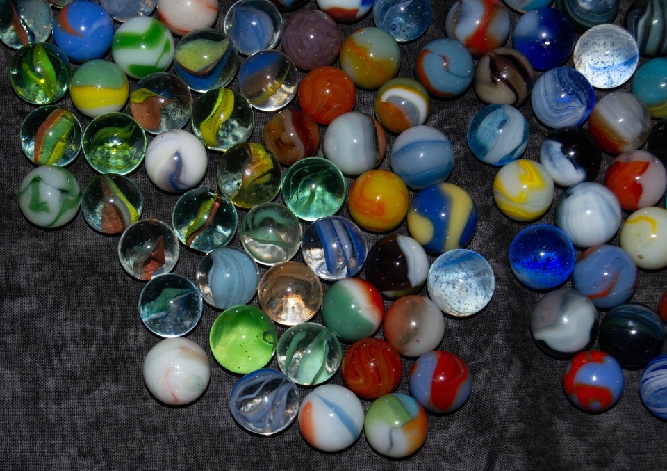 Mixed Lot Of Vintage Marbles Vitro Marble King Alley Master Peltier | eBay