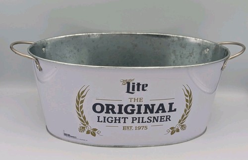Miller Lite Beer Ice Bucket Pail "The Original Light Pilsner" Aluminum ...