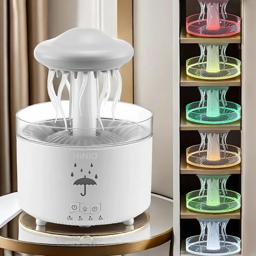 Humidifier for Bedroom,Rotating Jellyfish Diffuser with Rain Drop ...