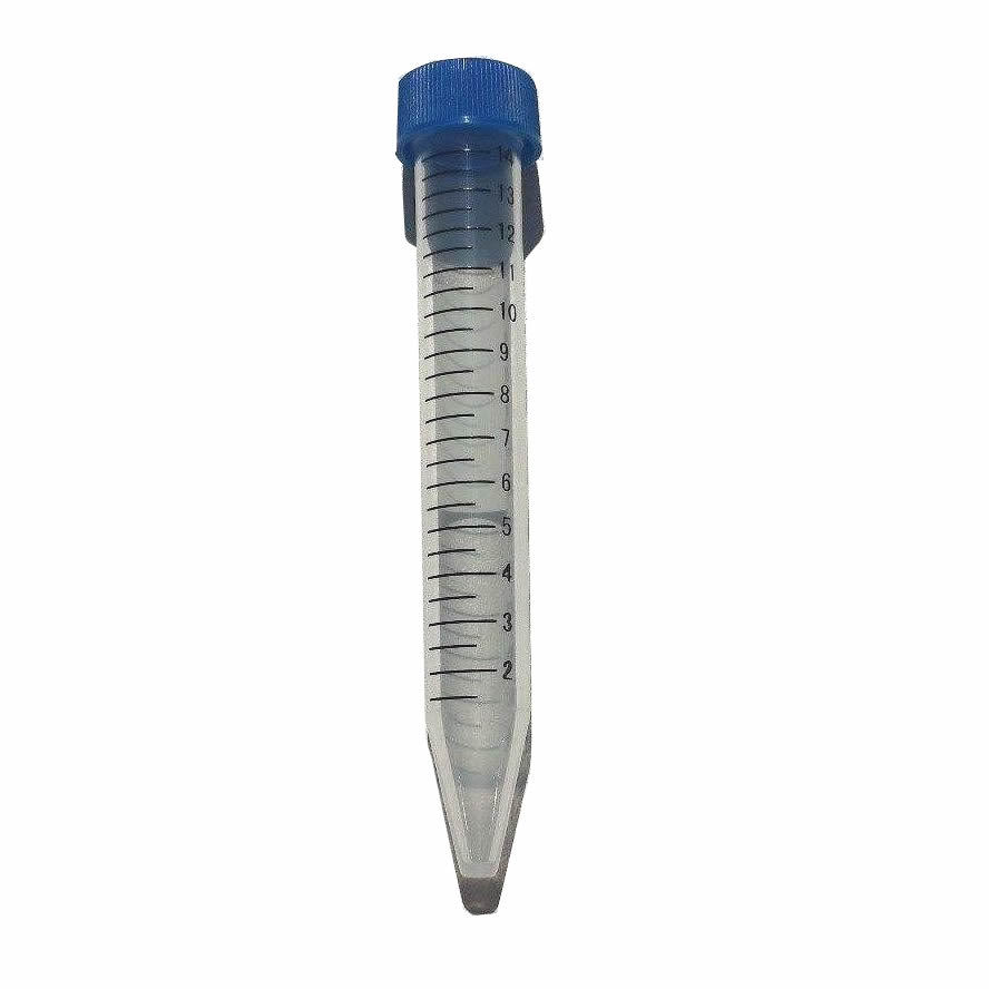 Centrifuge Tubes 15ml Sterile Conical Button Blue Cap Tube on Foam Rack ...