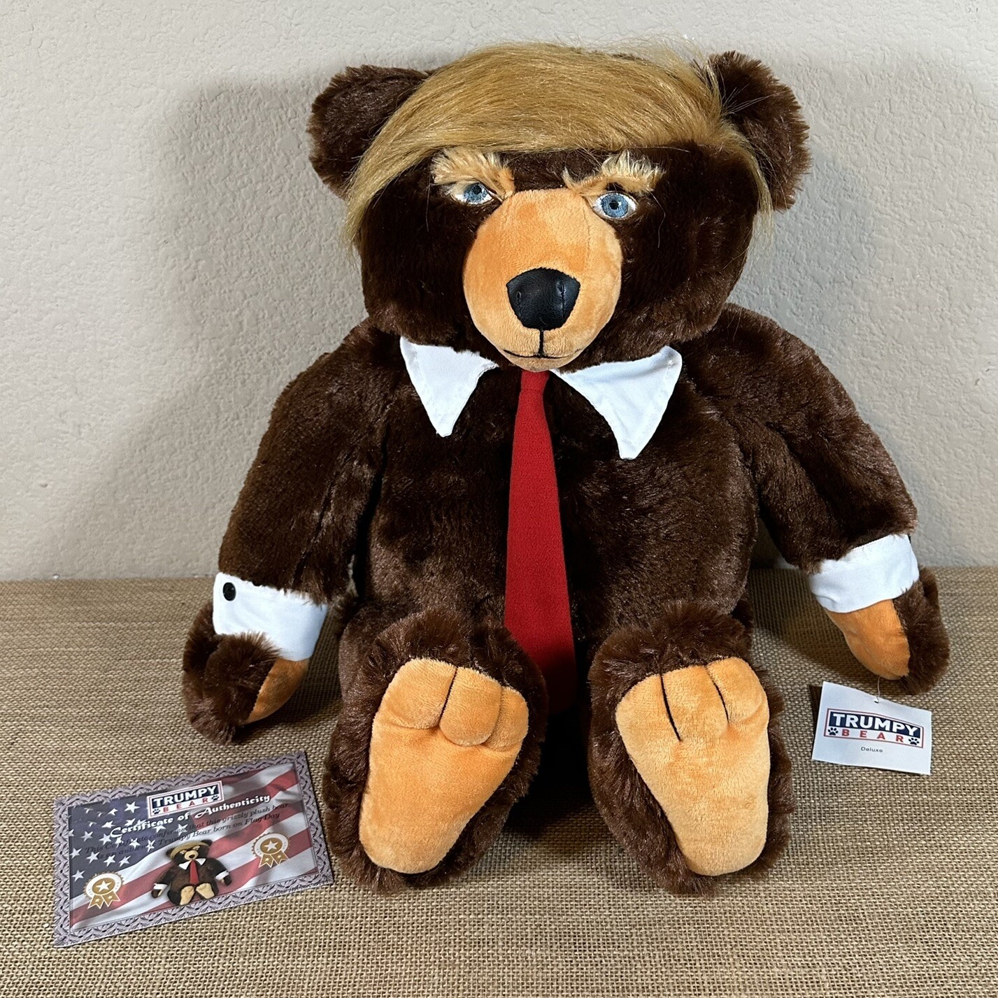 Trumpy Bear Deluxe 1st Ed 2017 Donald Trump MAGA 22" Plush Bear Tag + Cape + COA 751391009010 | eBay