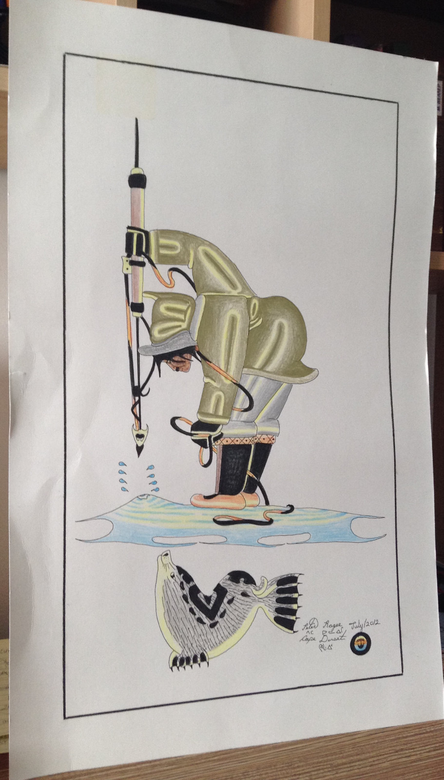 Peter Ragee's "Hunter", Cape Dorset original painting | eBay