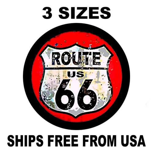 Round Route 66 Sticker Decal Vinyl America's Highway Historic Route 66 ...