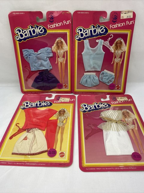 Barbie Fashion Fun Set Outfit Gold Stripe Dress 1983 Mattel 7504 ...