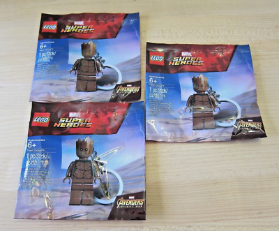 Lego Marvel Super Heroes 5005244 Teen Groot KeyChain Polybag 3 Set New ...