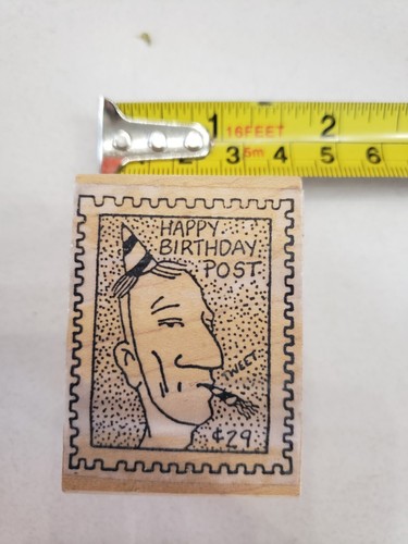 Unbranded mans face birthday post rubber stamp | eBay