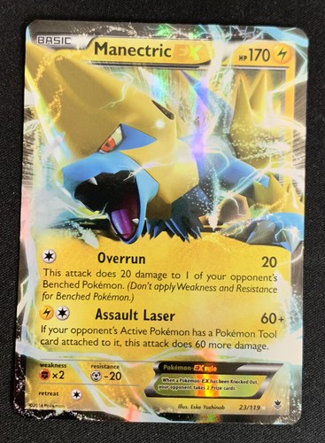 Manectric EX 23/119 - Phantom Forces - Ultra Rare Holo Pokemon Card ...