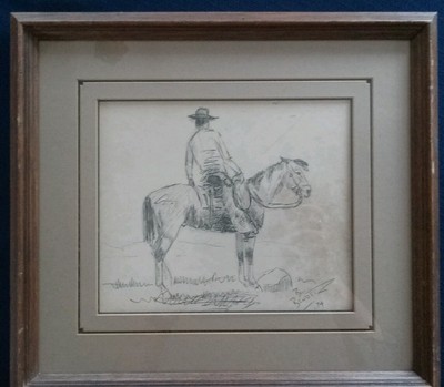 Bill Bender Western Artist Orig Pen Pencil Drawing Signed | eBay