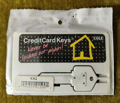 COLE 🗝️ Credit Card Keys KW1 KWIKSET Uncut House Key Blank *NEW* Wallet ...