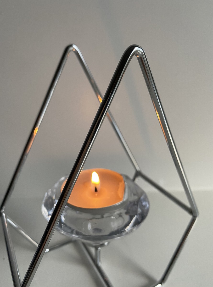 Pyramid Glass Candle Holders Buy DD Pyramid Candle Holder Set Of Three