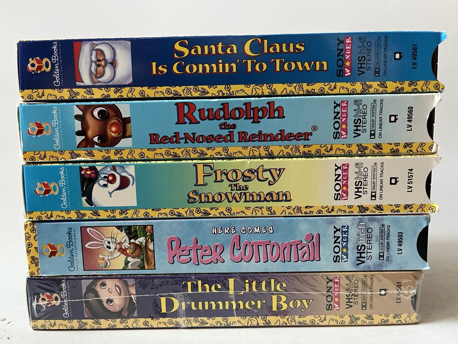 GOLDEN Books VHS Lot Christmas Classics Easter Rudolph Santa Claus ...