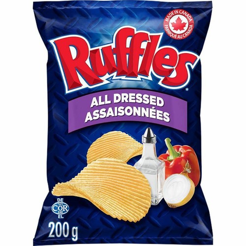 2PK Ruffles All Dressed Potato Chips 200gm/ea MADE IN CANADA | eBay