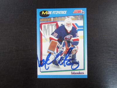 1991-92 Score # 52 Mark Fitzpatrick Autograph Signed Auto Card (M2 ...
