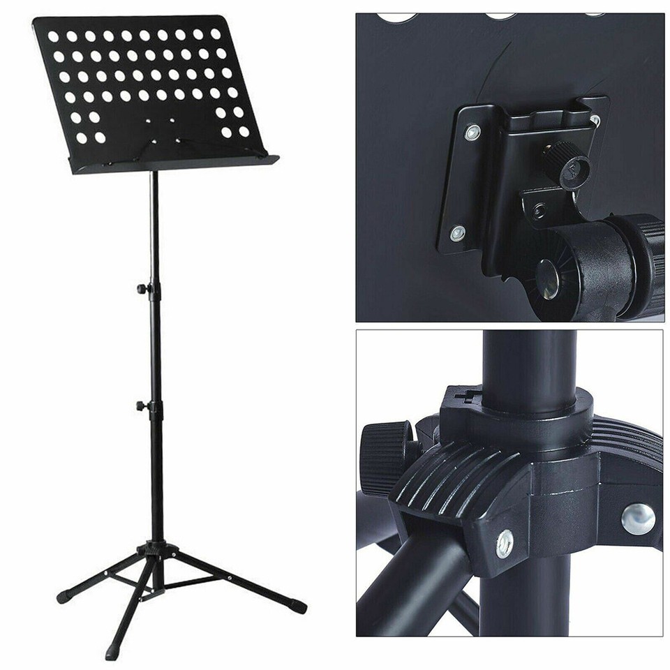 Music Stand Adjustable Metal Tripod Base Music Stand Sheet Holder Base ...