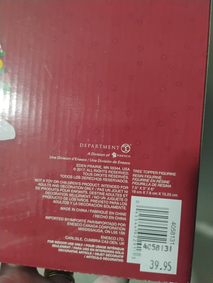 2017 Department 56 Peanuts Charlie Brown & Snoopy Christmas Tree Topper ...