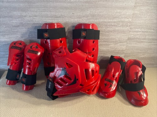 MACHO Tiger Red Martial Arts Sparring Gear Helmet Shoes Glove Shin ...