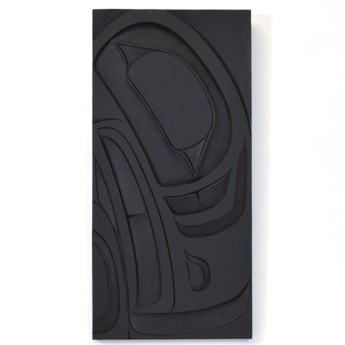 Black on Black Cedar Raven Panel Native Carving | eBay