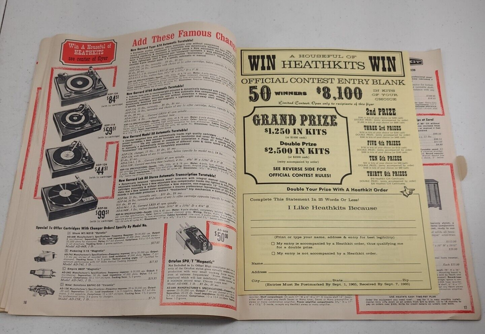 Heathkit Catalog 1965 Supplement 800/55 Vintage Electronics Radio Heath ...