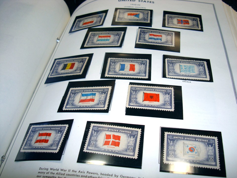 H. E. Harris Liberty Stamp Album Over 800 United States Stamps - Mint ...