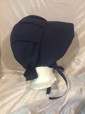 Navy Tudor / Victorian bonnet Ideal For School Fancy Dress One Size ...