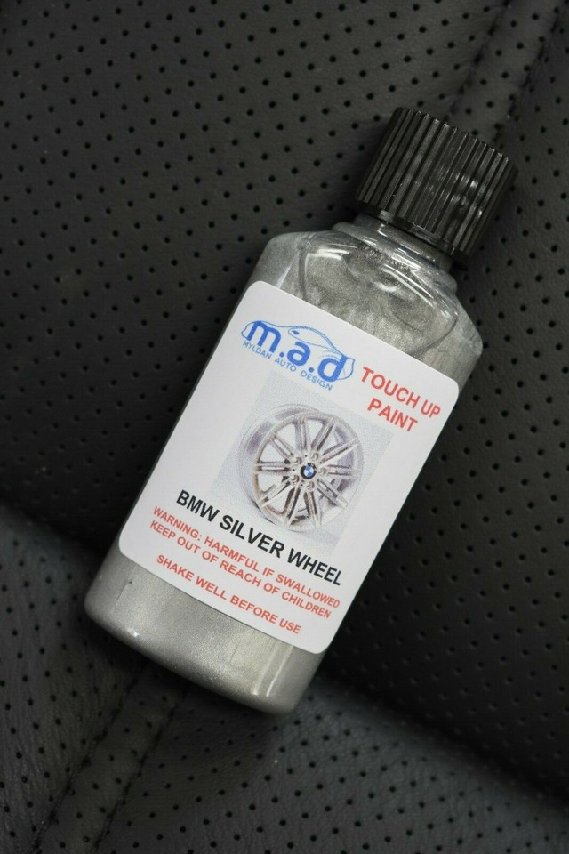BMW Standard German Silver Alloy Wheel Touch Up Paint 30ML Curb Scratch ...