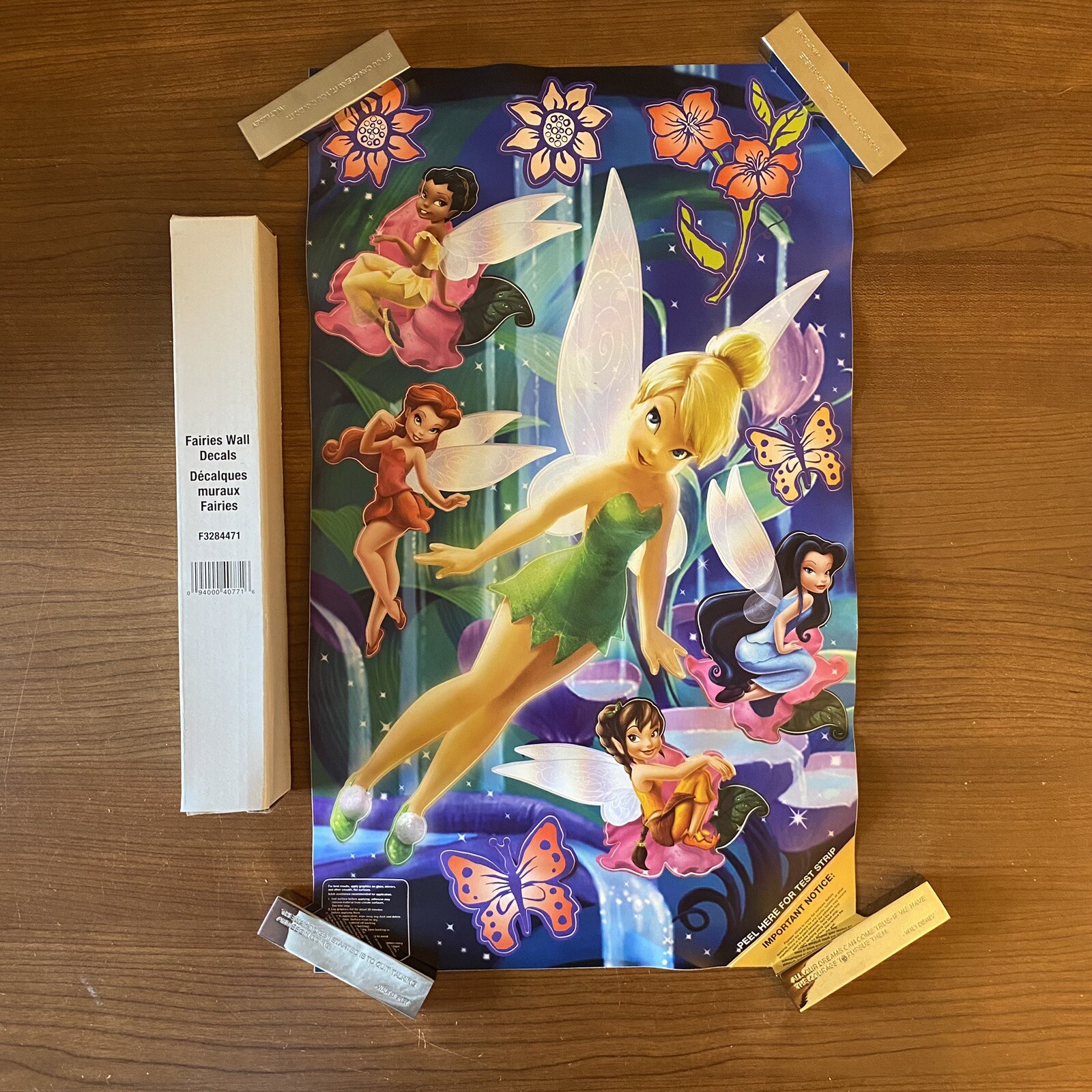 10 Pcs Disney Tinkerbell Fairies Wall Stickers Kids Nursery Wall Art ...