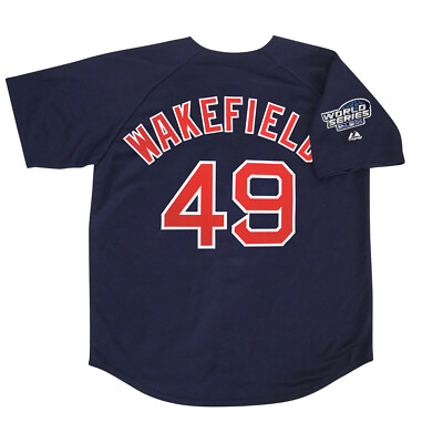 Tim Wakefield 2004 Boston Red Sox Alt Navy World Series Jersey Men's (S ...