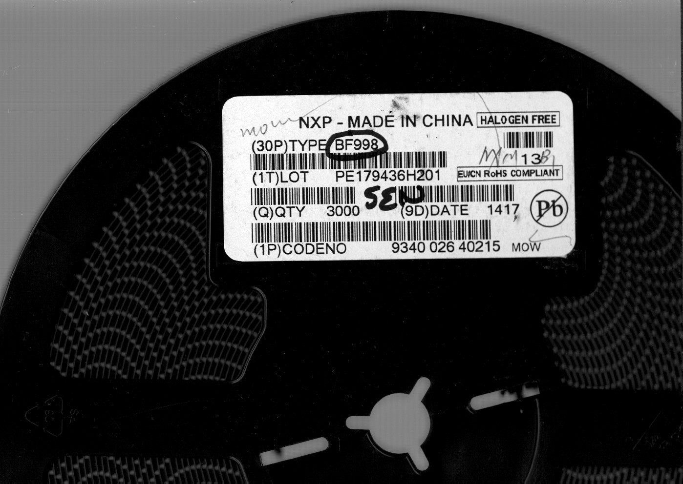 BF998,215 NXP Nexperia MOSFET NCH DUAL GATE 12V SOT143B **LOT OF 1989 ...