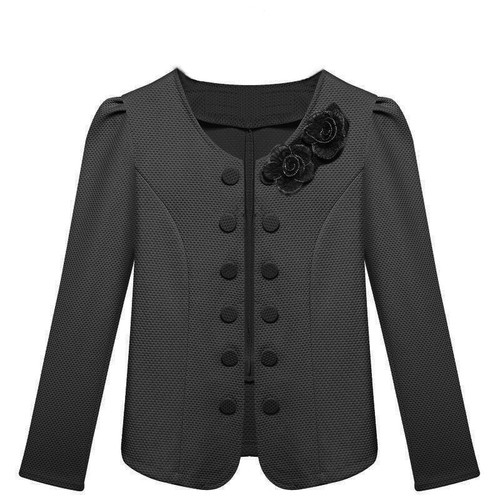 Women Short Jacket Open Front Cardigan Slim Fit Suit Coat Business ...